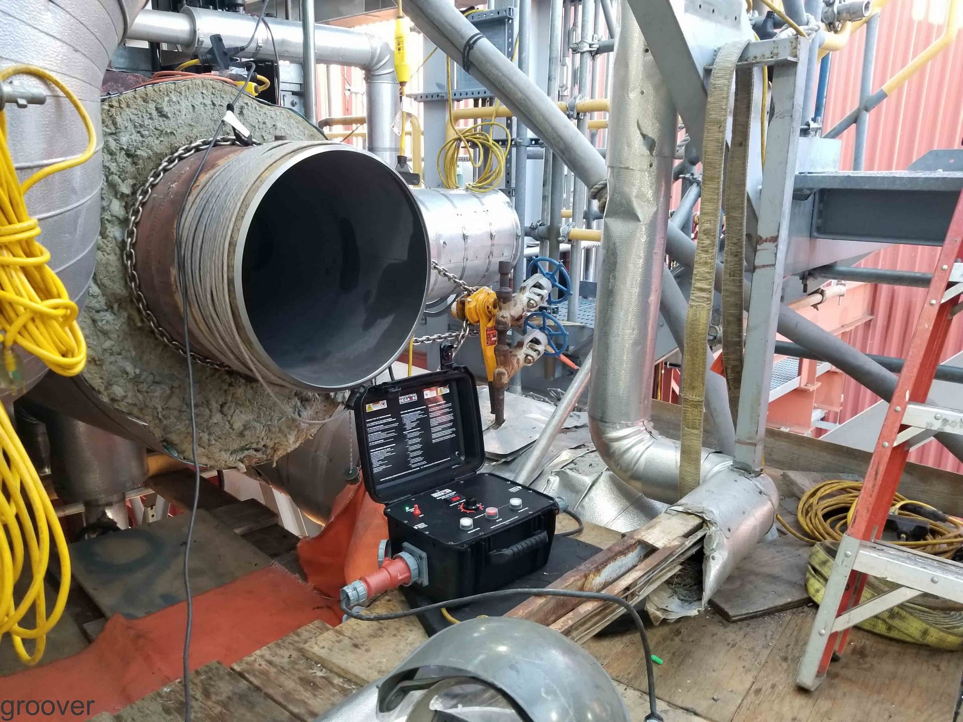 MAGNETIZED HEADER AT POWER PLANT - Industrial Degauss - Pipeline ...